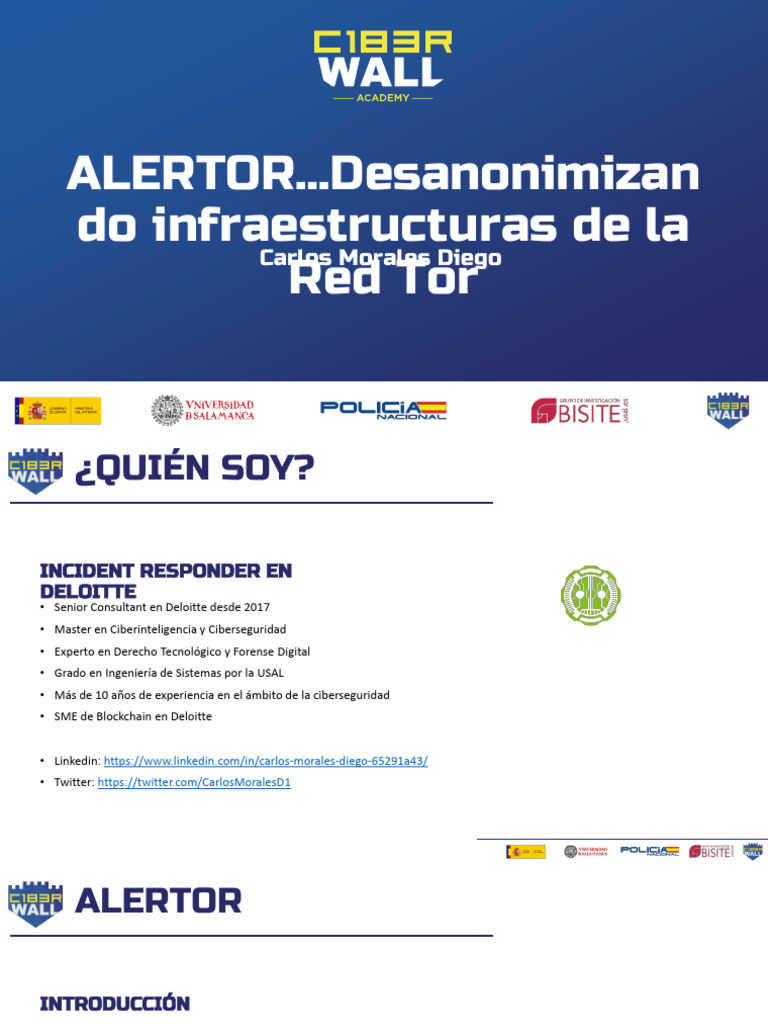 ALERTOR... Desanonimizando Infraestructuras de La Red Tor | PDF | La ...