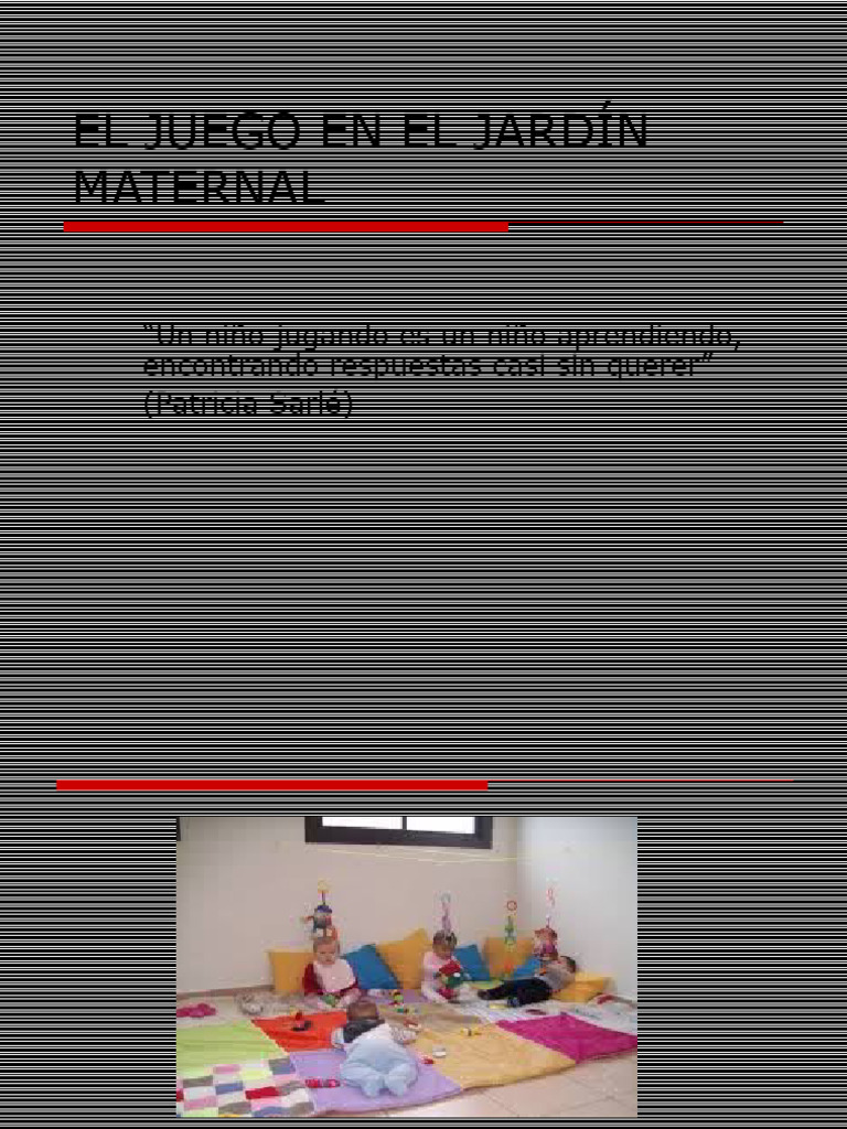 El Juego en El Jardin Maternal | PDF | Aprendizaje