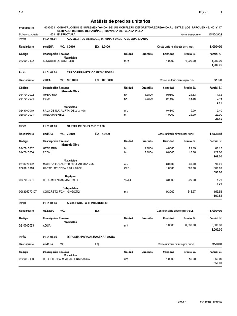 Apu Estructuras | PDF