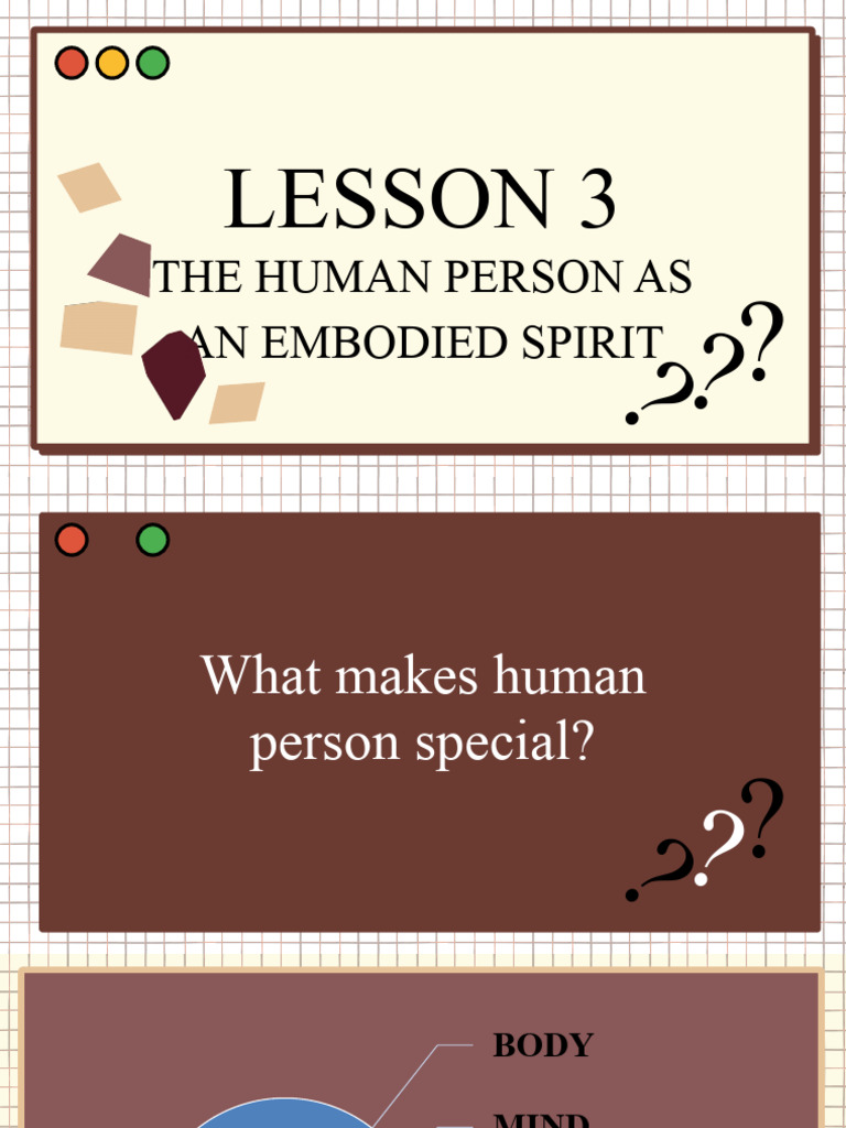 Lesson 3 The Human Person As An Embodied Spirit | PDF | Noble Eightfold ...