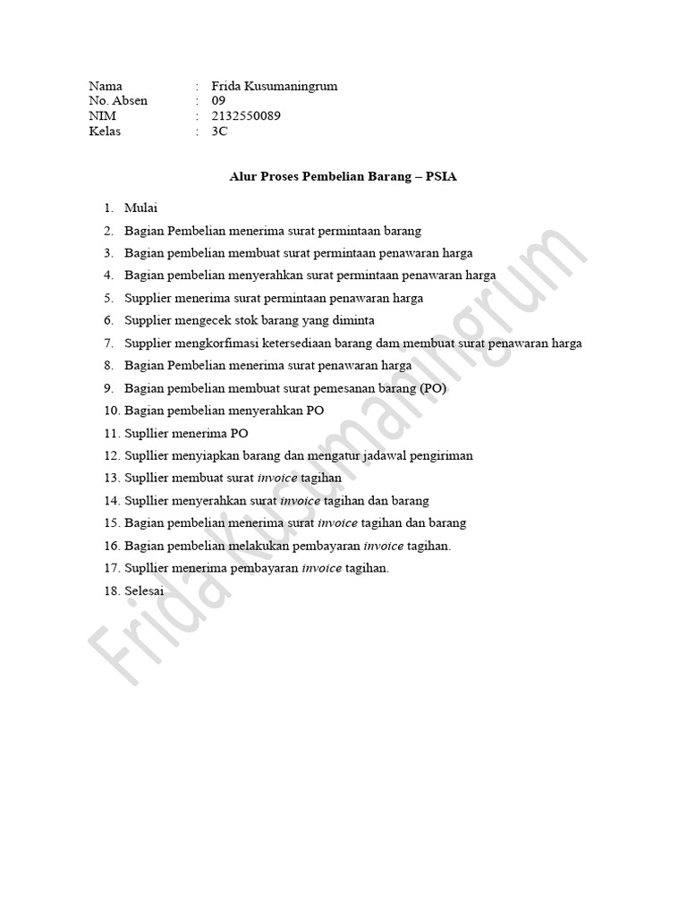 Alur Proses Pembelian Barang Pdf