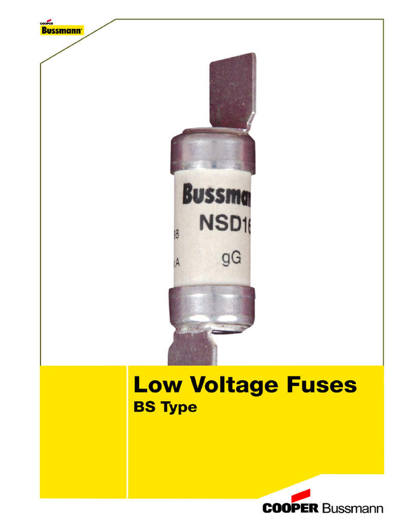 BS Type Low Voltage Fuses | PDF