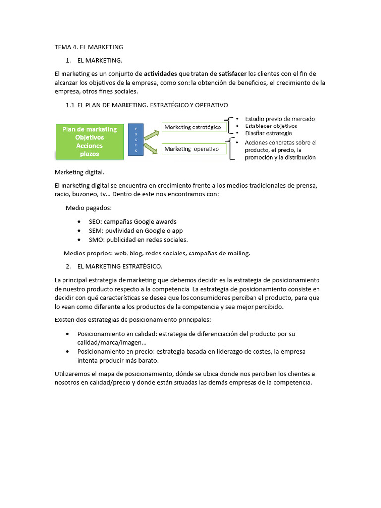 Tema 4. EIE | PDF | Marketing | Producto (Negocio)