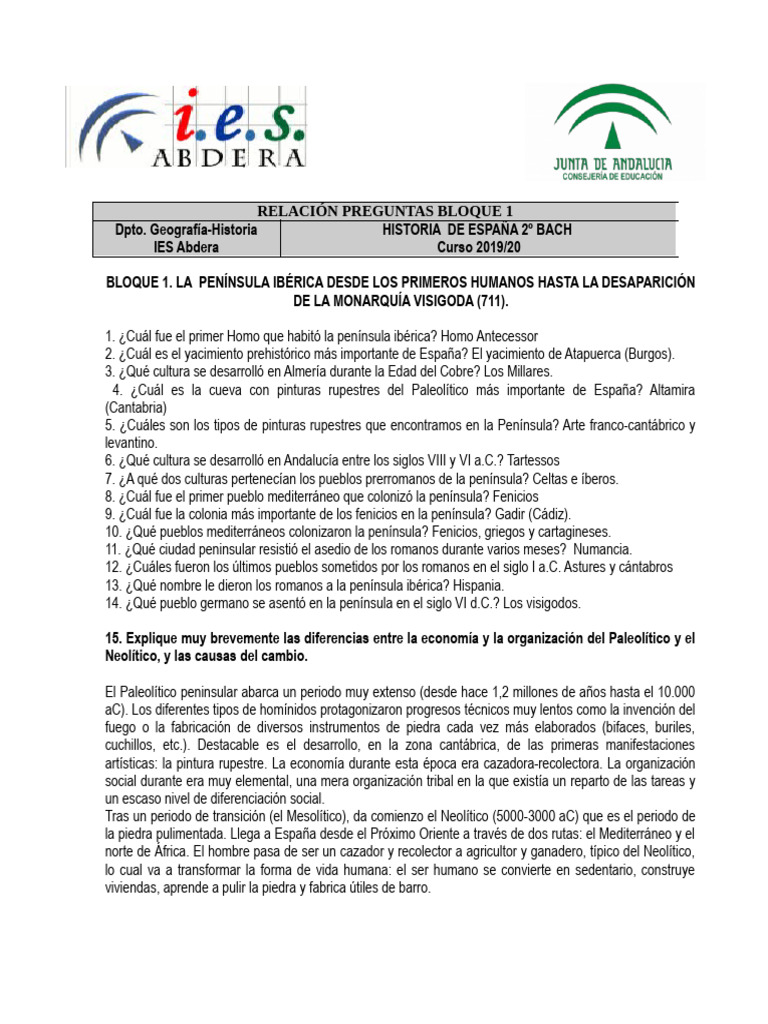 Dossier Bloque I | PDF | España