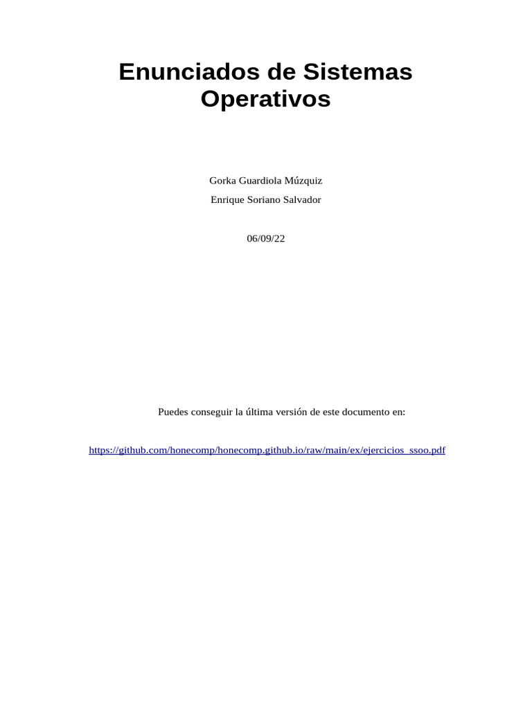 Ejercicios Ssoo | PDF | Archivo de computadora | Ingeniería de software