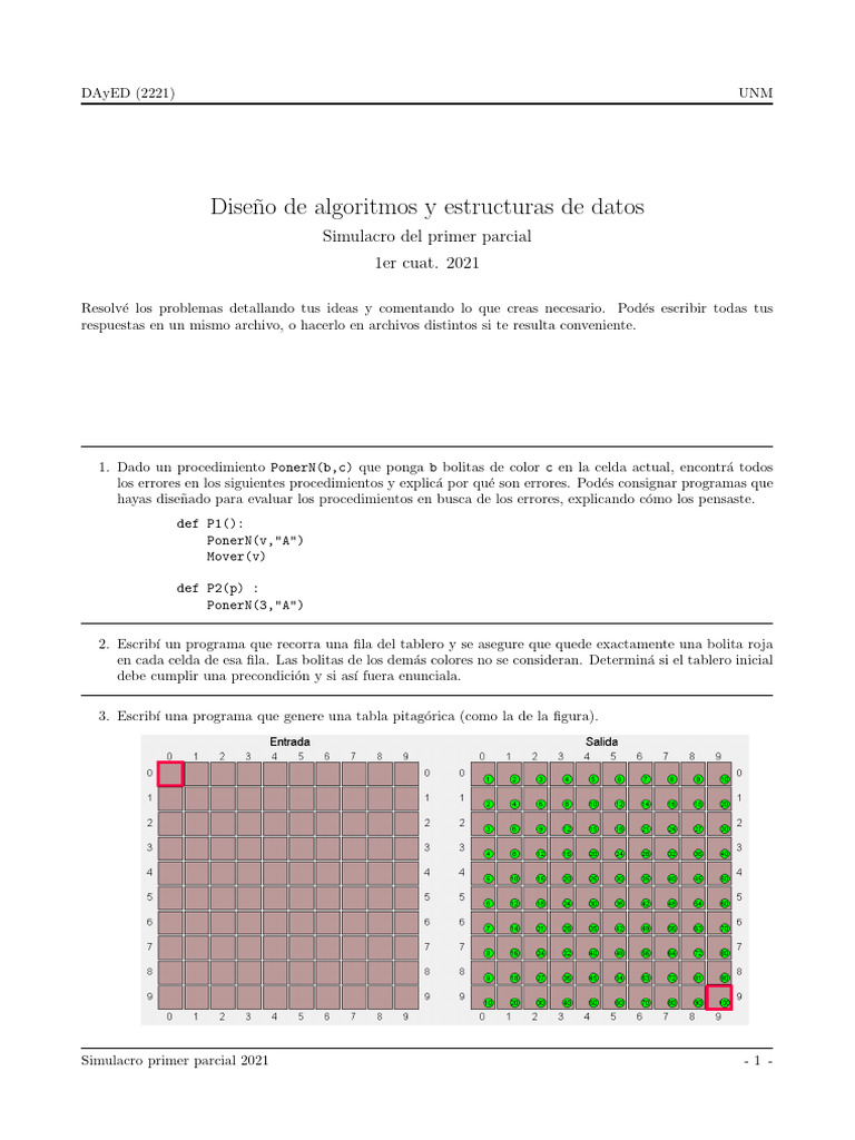 Dayed 2021 Simulacro 1p1 | PDF