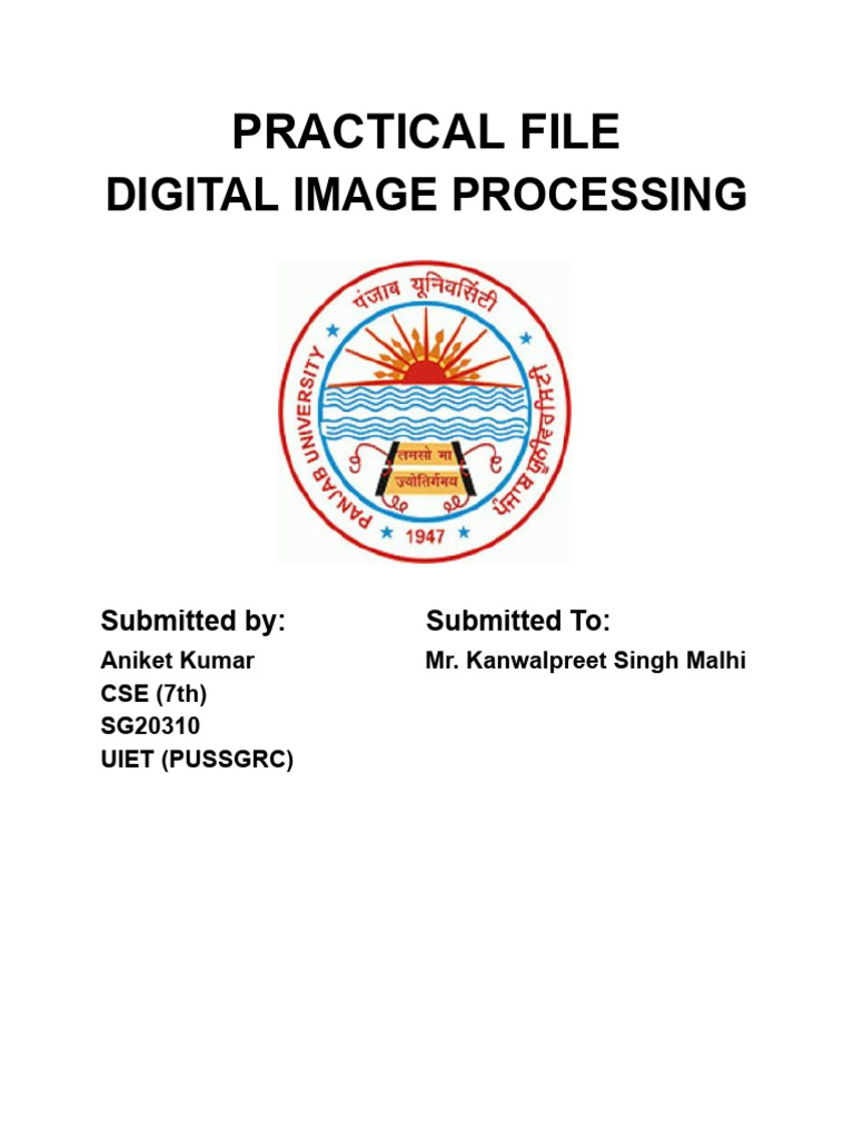 DIP Lab File | Download Free PDF | Imaging | Applied Mathematics