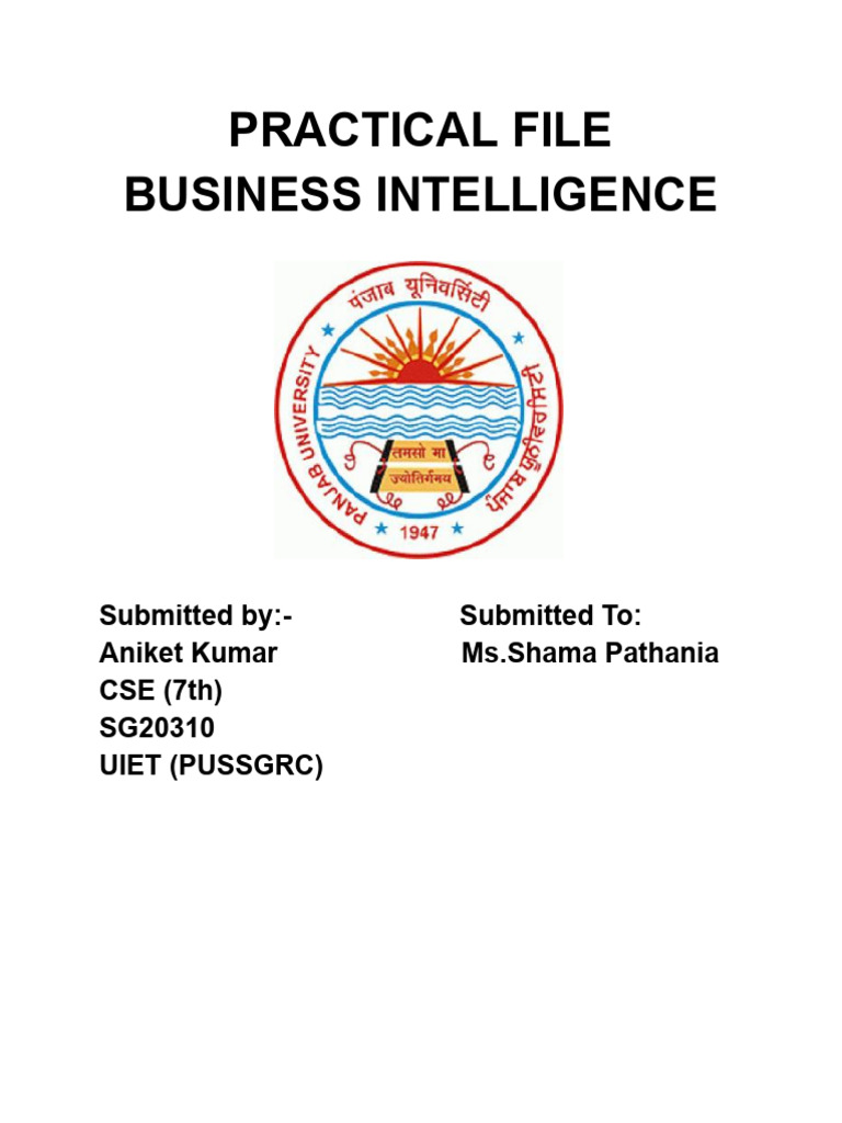 BI Lab File | PDF | Business Intelligence | Data Warehouse