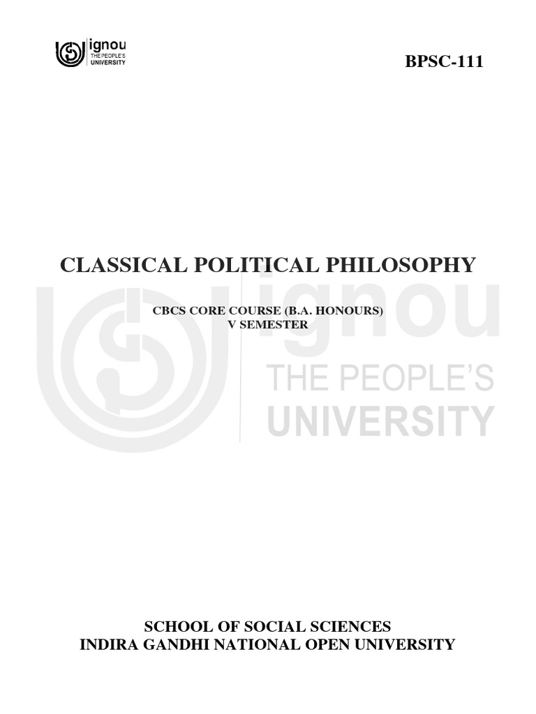 CPP Ignou | PDF | Political Philosophy | Knowledge