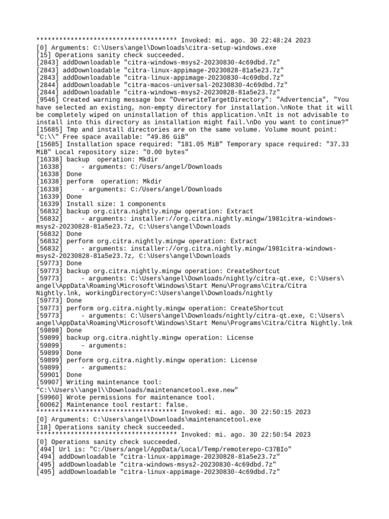 Installation Log | PDF | Computing | Utility Software