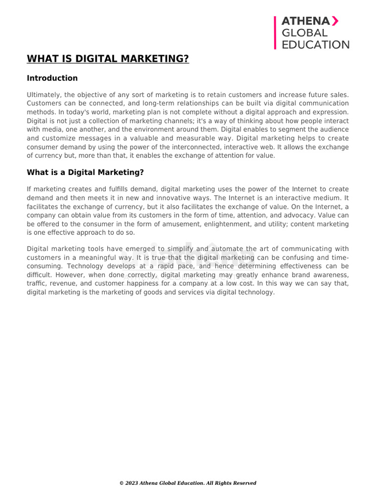 Digital Marketing Transformation Pdf Digital Marketing Marketing