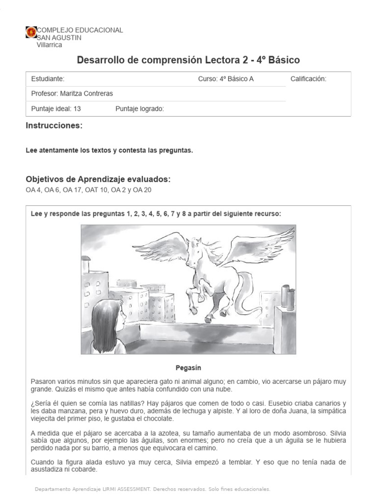 Desarrollo de Comprension Lectora 2 | PDF