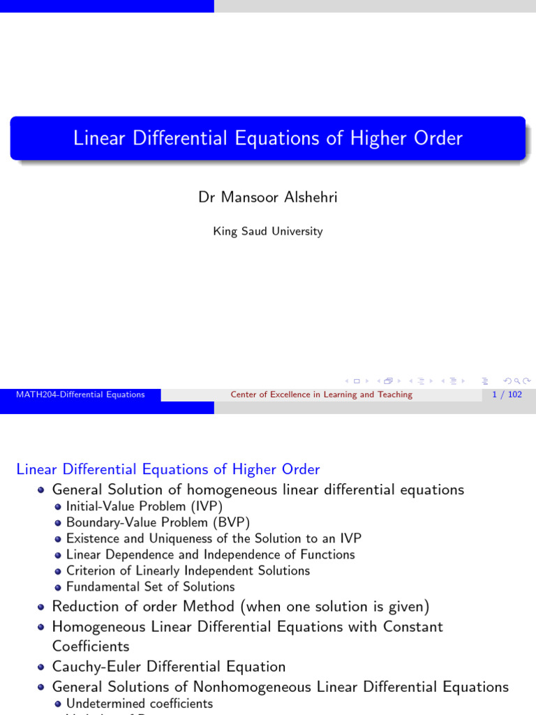 ch4 3 | PDF | Equations | Differential Equations