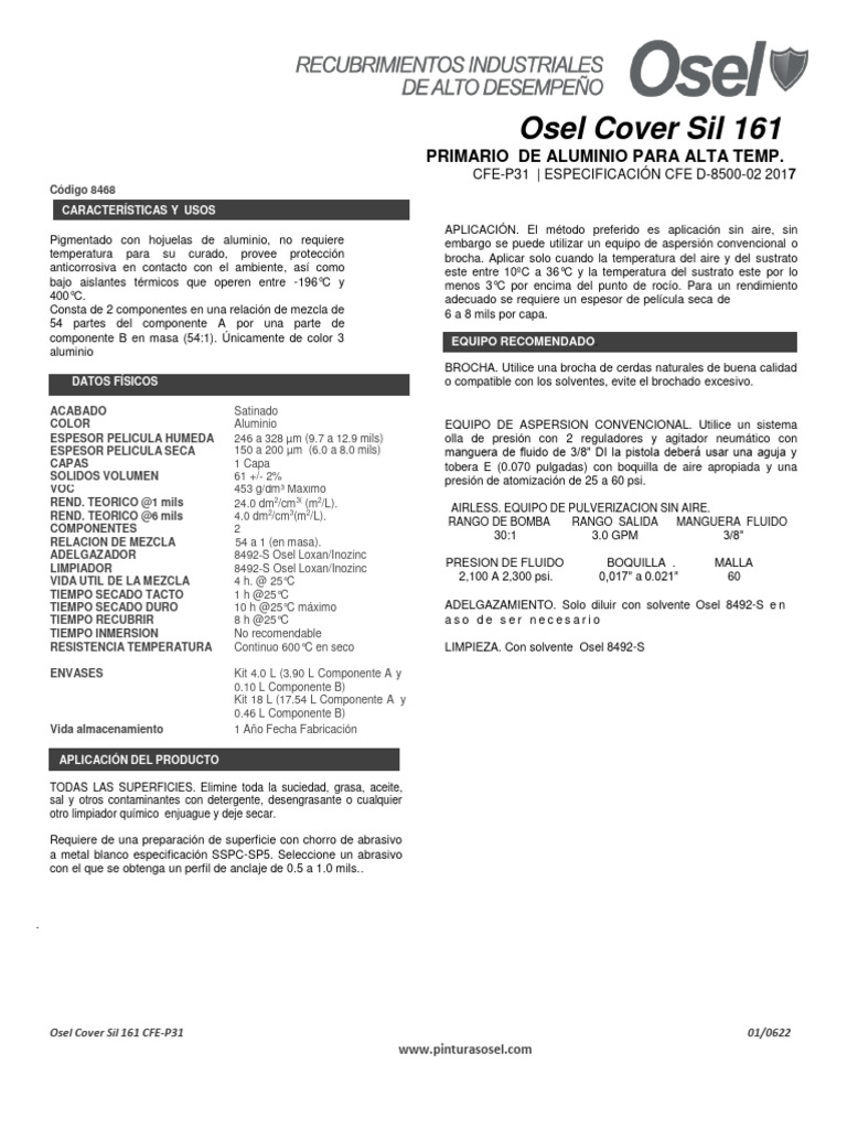 8468 Osel Cover Sil 161 Cfe-P31 | PDF | Ventilación (Arquitectura ...