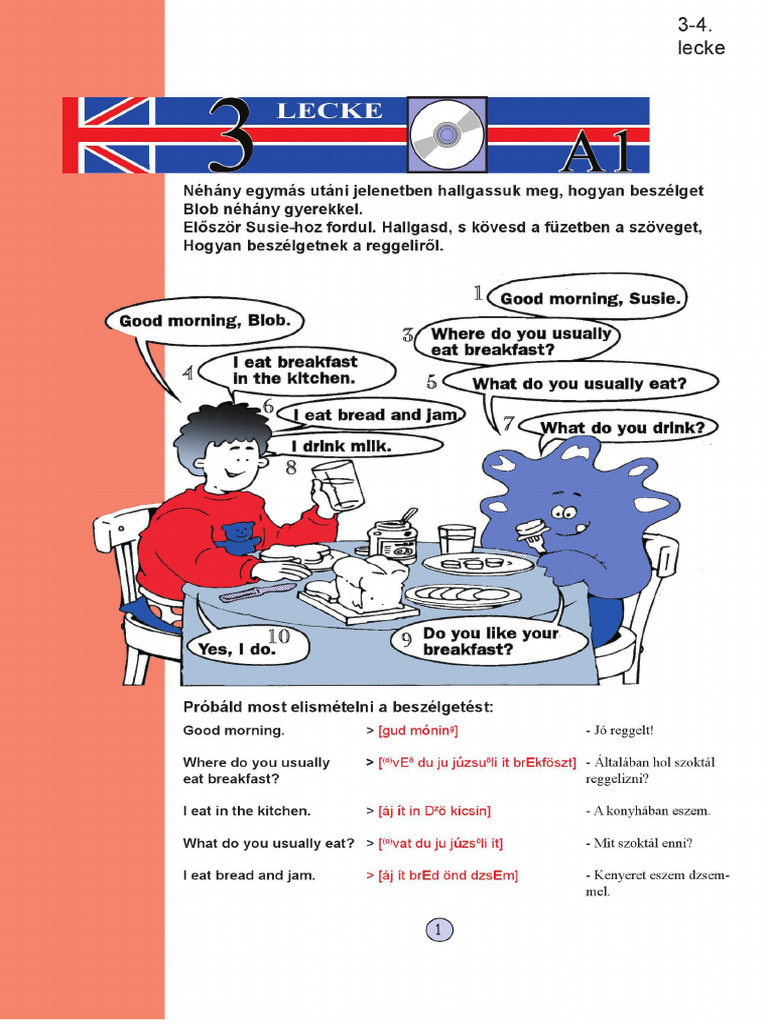 Angol Nyelv Gyerekeknek 3-4. Lecke | PDF