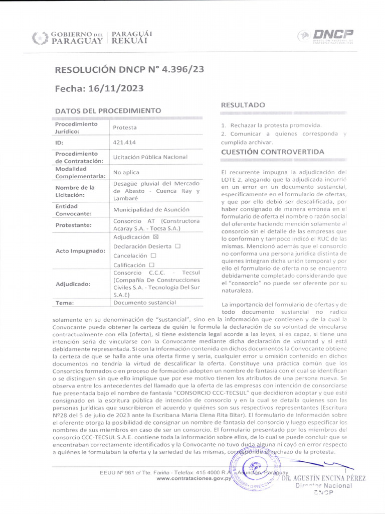 Res DNCP 4396 23 | PDF | Justicia | Crimen y violencia