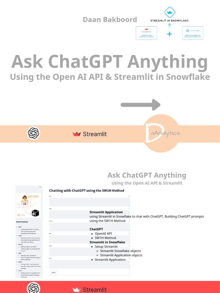 chatGPT Streamlit in Snowflake | PDF | Artificial Intelligence | Intelligence (AI) & Semantics