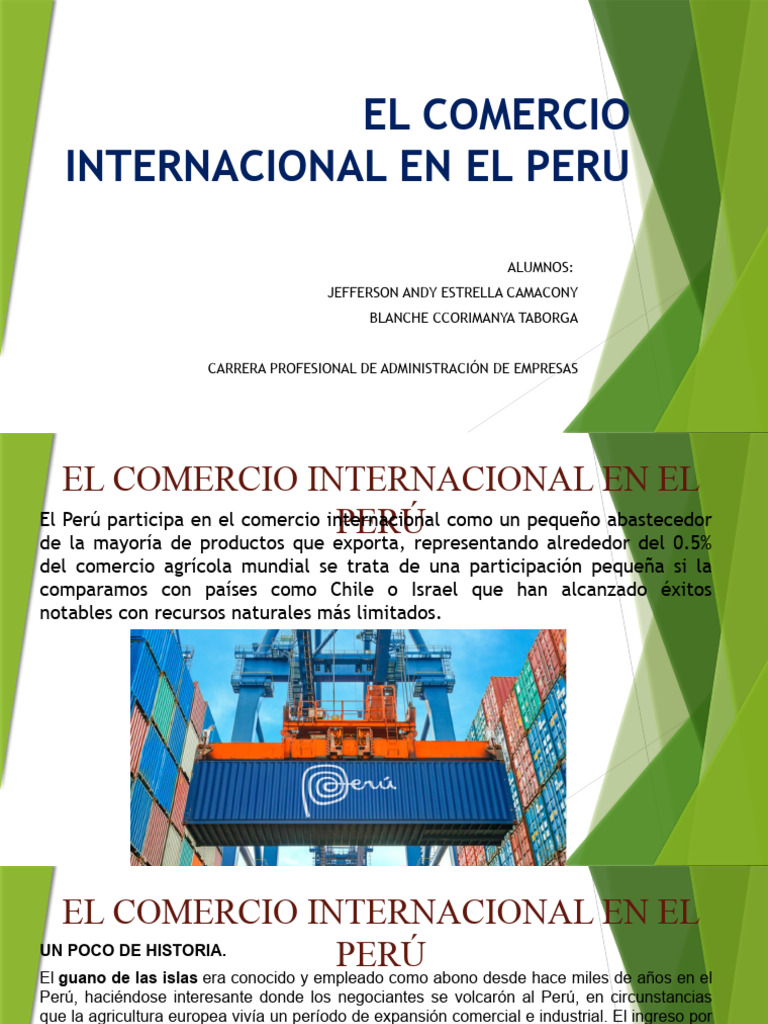 El Comercio Internacional en El Peru | PDF | Perú | Comunidad andina