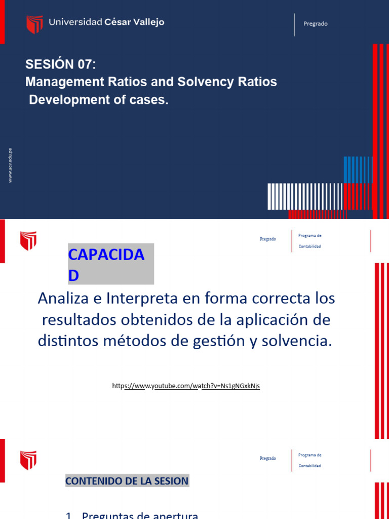 Ratios de Gestión - Ratios de Solvencia 2023 | PDF | Contabilidad | Business