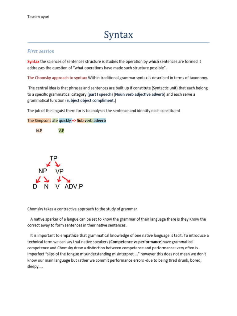 Syntax | PDF | Syntax | Grammar