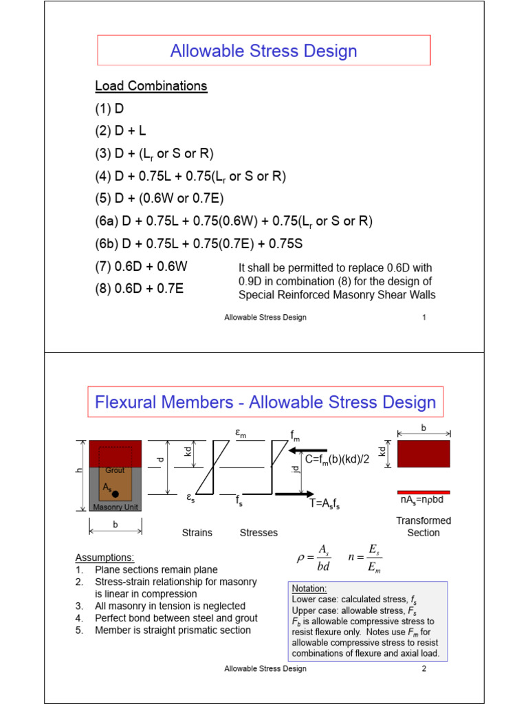 ASD Method Concrete Reinforced Design | PDF | Bending | Building Materials