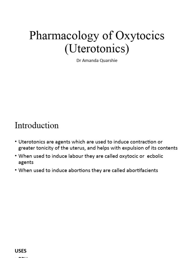 UTEROTONICS | PDF | Clinical Medicine | Women's Health