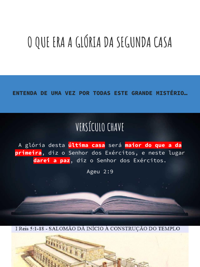 A Gloria Da Segunda Casa Sera Maior Que Da Primeira | PDF | Salomão ...