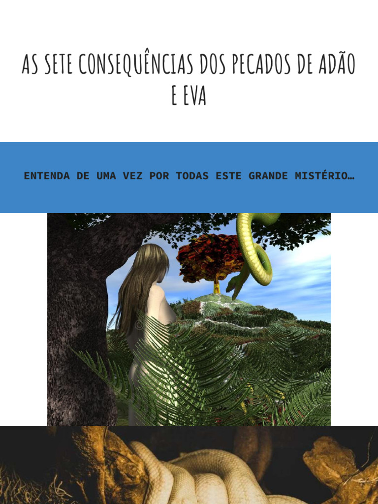As Sete Consequências Dos Pecados de Adão e Eva | PDF | Gênesis (livro) | Adão e Eva