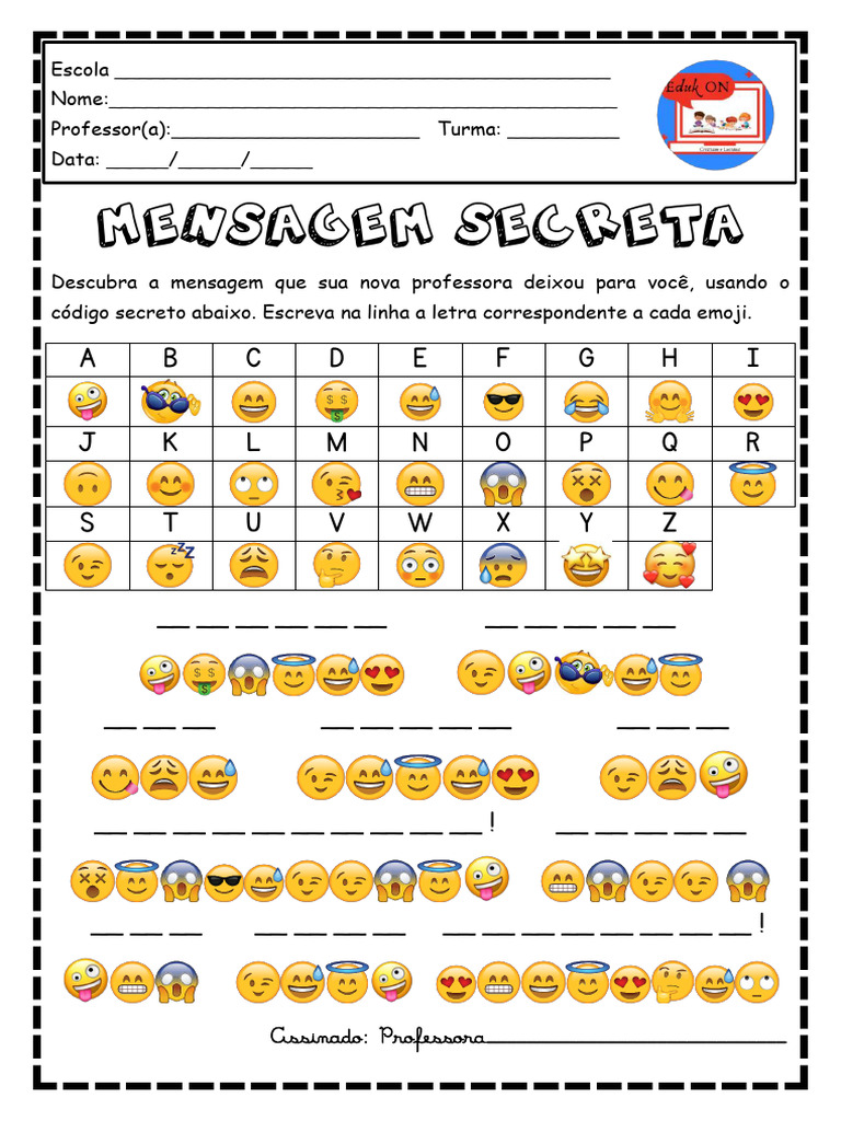 Carta Enigmática | PDF | Métodos e Materiais de Ensino