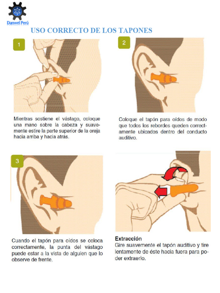 Uso Correcto de Los Tapones Auditivos | PDF