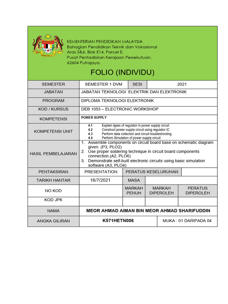 Meor-Folio 2 2021 | PDF