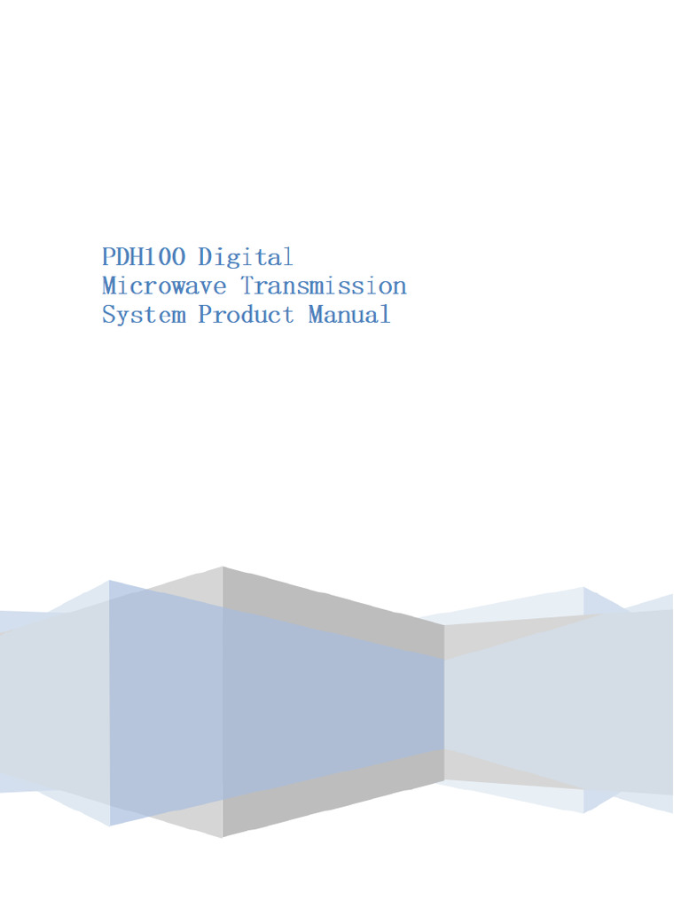 PDH100 Product Manual EN | PDF