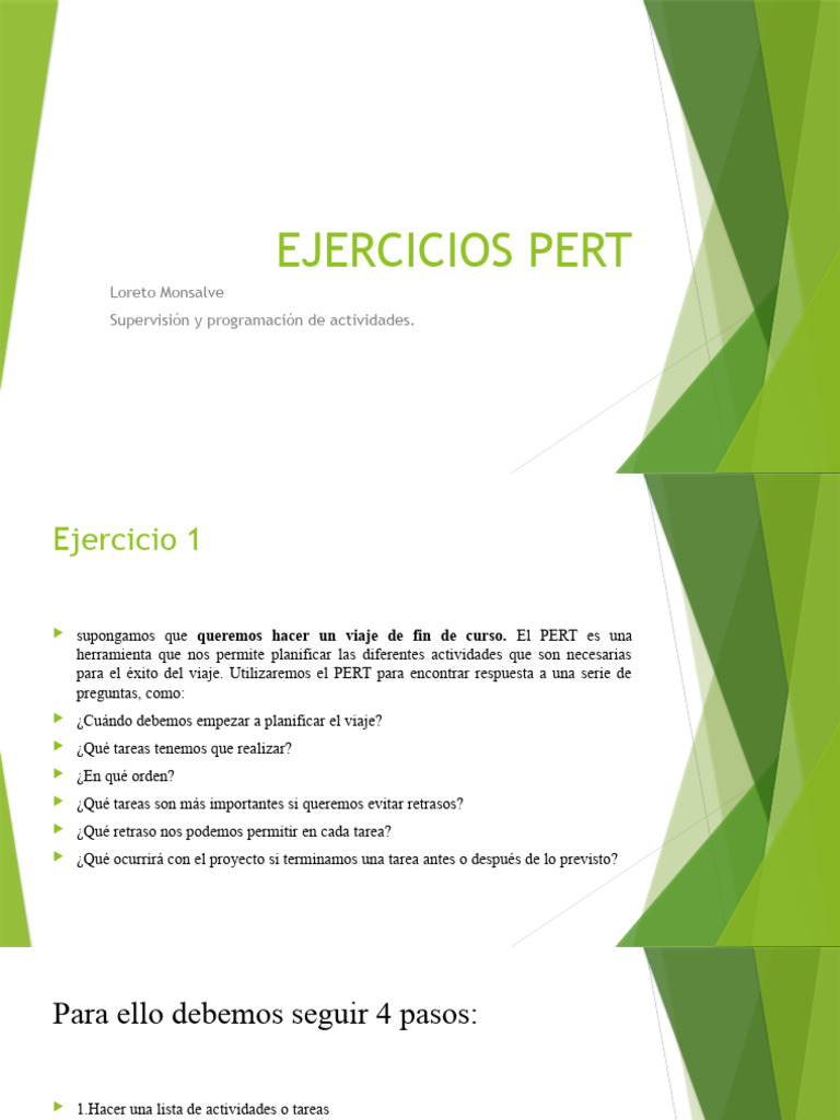Ejercicios Pert | PDF