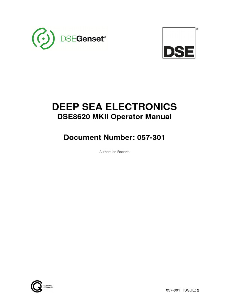 DSE8620 MKII Operator Manual | PDF | Exhaust Gas | Gsm