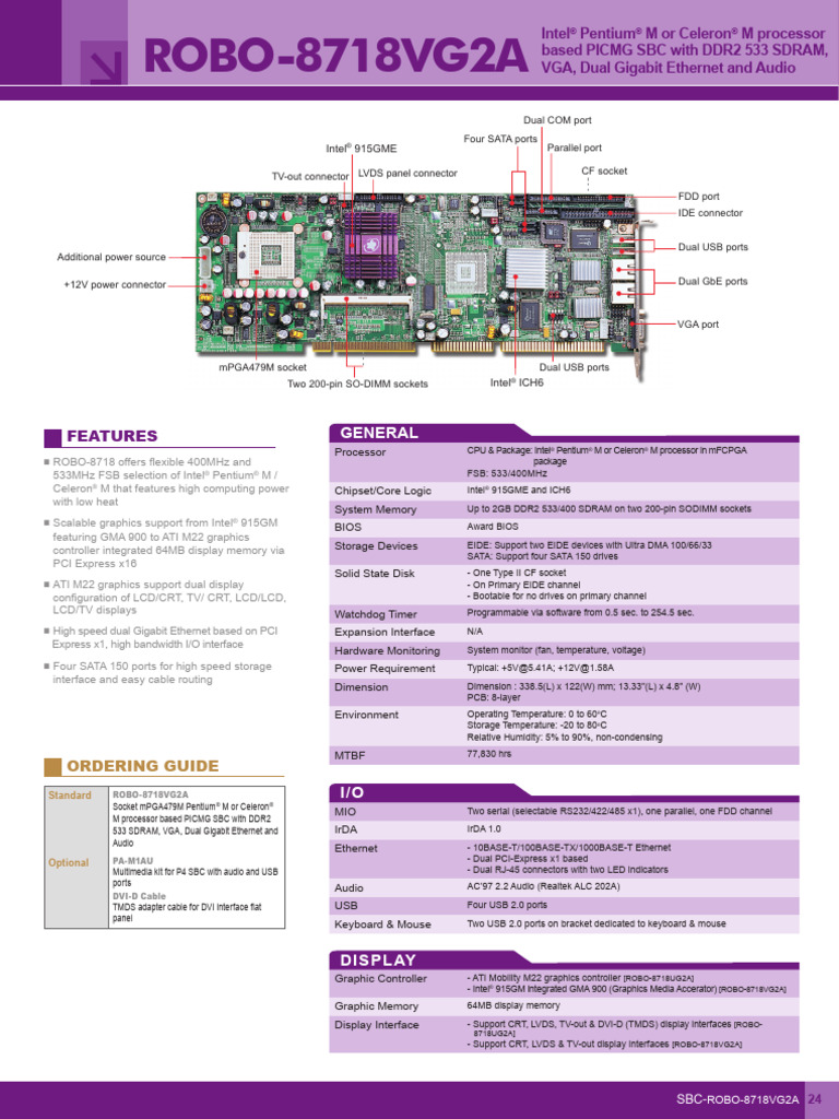 Robo 8718vg2a | PDF | Computer Architecture | Computer Engineering
