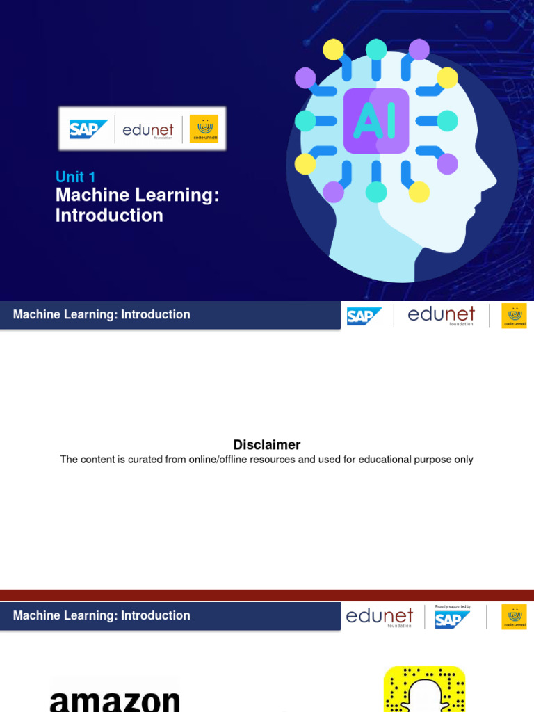 1694266379-Unit1 Machine Learning Introduction CU 2.0 | PDF | Machine Learning | Version Control