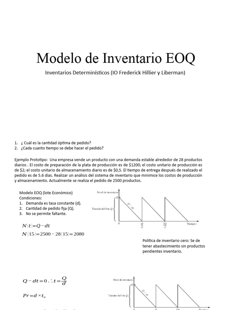 Modelo EOQ | PDF