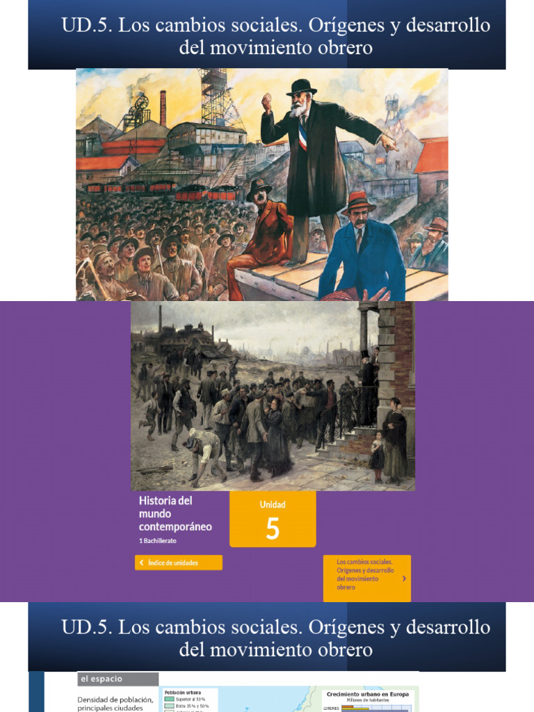 UD5. Los Cambios Sociales - El Movimiento Obrero | PDF | Socialismo | Democracia social