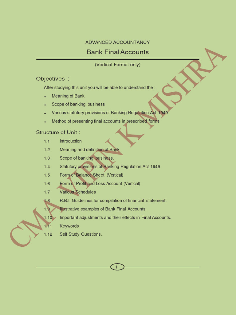 Tybcom Account Notes-Banking Ac and Insurance Ac Notes | PDF | Banks ...