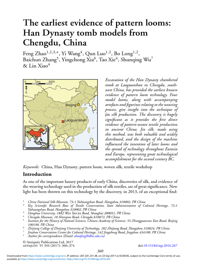 Div Class Title The Earliest Evidence of Pattern Looms Han Dynasty Tomb ...