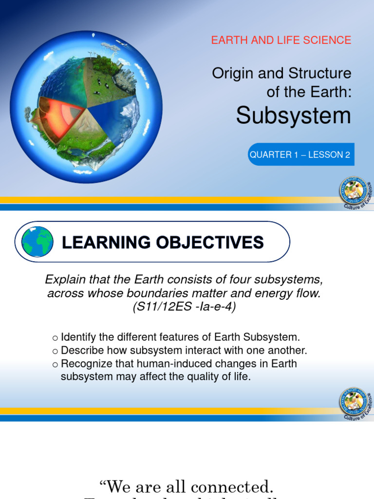 Els q1w2 Earths Subsystem | PDF | Atmosphere Of Earth | Atmosphere