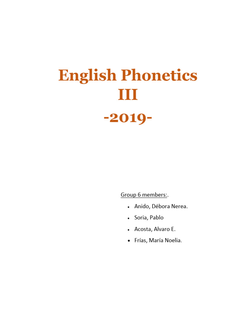 Phonetics 3 | PDF