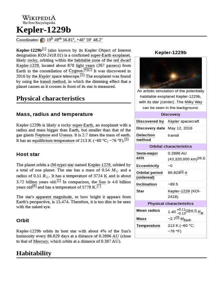 Kepler 1229b | PDF | Physical Sciences | Planetary Science