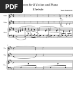 Shostakovich 5 Pieces For 2 Violins and Piano - 01 Violin 1 | PDF | Tempo | Musical Forms