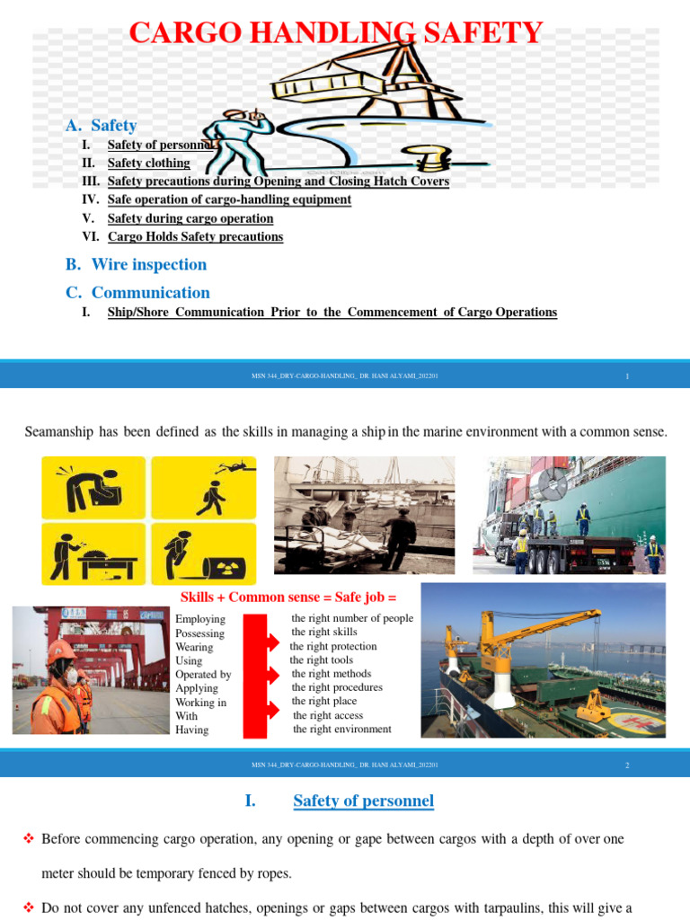 Cargo Handling Safety | PDF | Cargo | Manufactured Goods