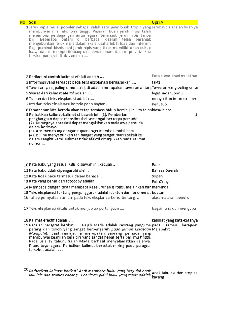 Soal Bina t4 St3 | PDF