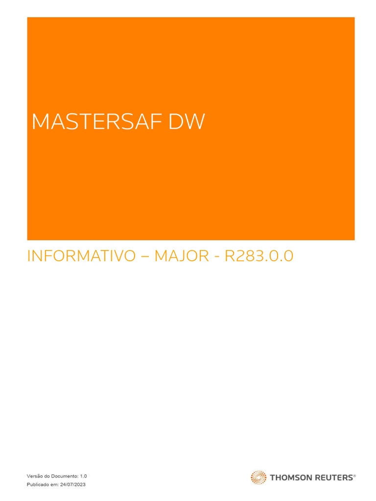 DW Mastersaf Importante | PDF | Recibo | Escrituração contábil