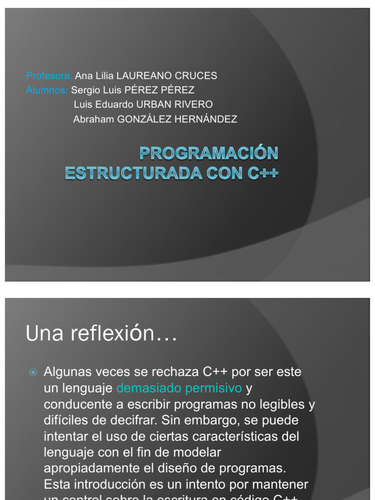 Programacion Estructurada en C++ | PDF | C ++ | Programación de computadoras