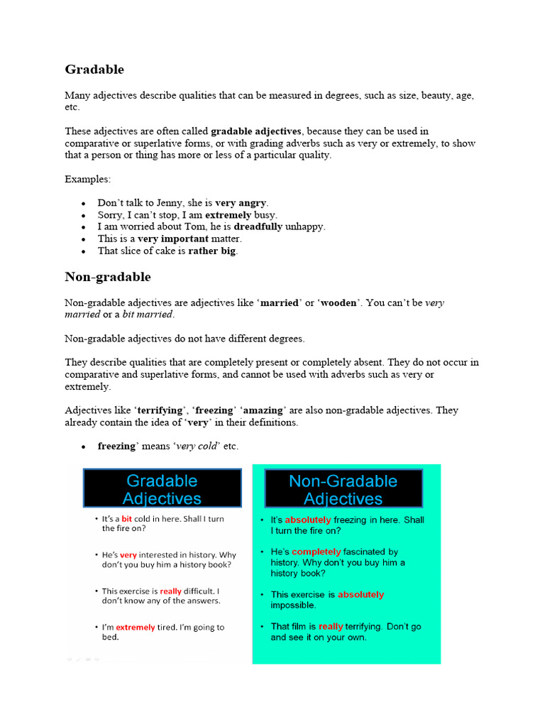 Gradable and Strong Adjectives | PDF | Adjective | Linguistic Typology