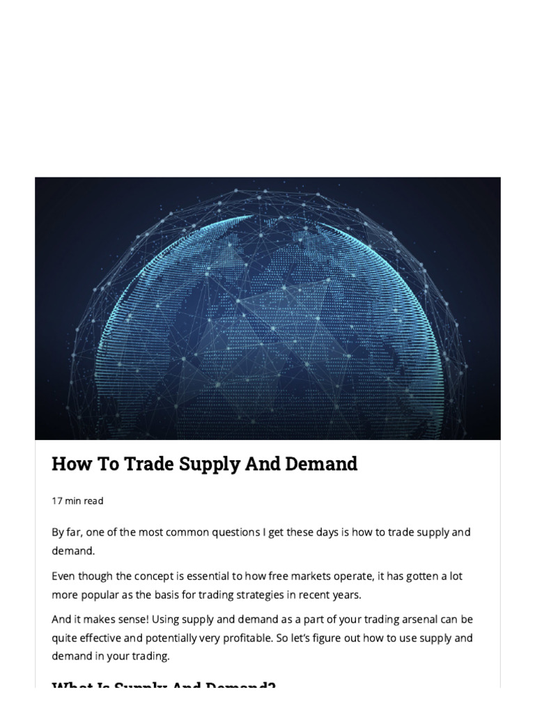 Supply and Demand Good Book | PDF | Market Liquidity | Market Trend